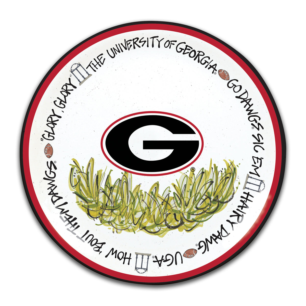 Georgia Set of 4 Melamine Dinner Plates – universityspirit.com