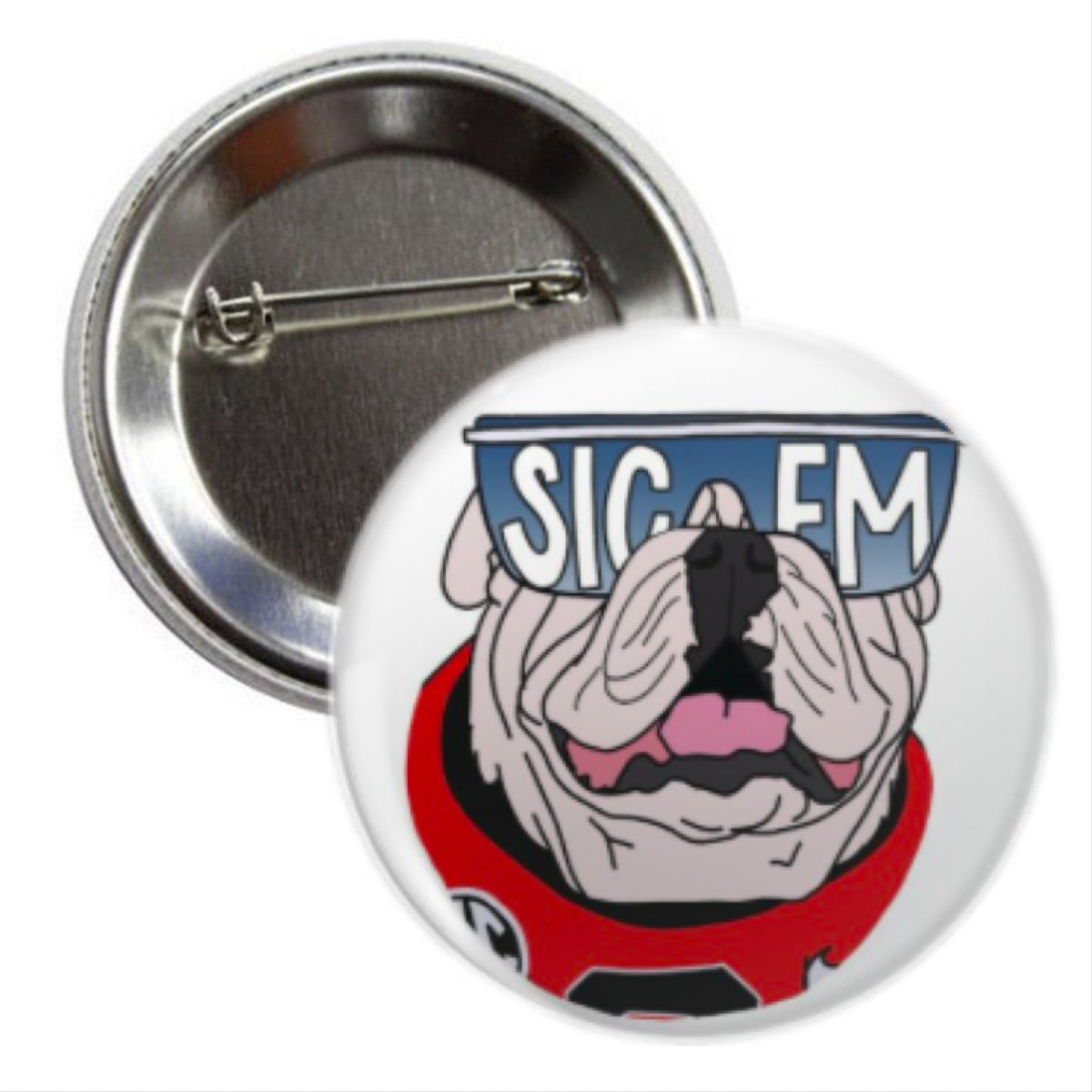 UGA Sic Em Sunglasses Gameday Button – universityspirit.com