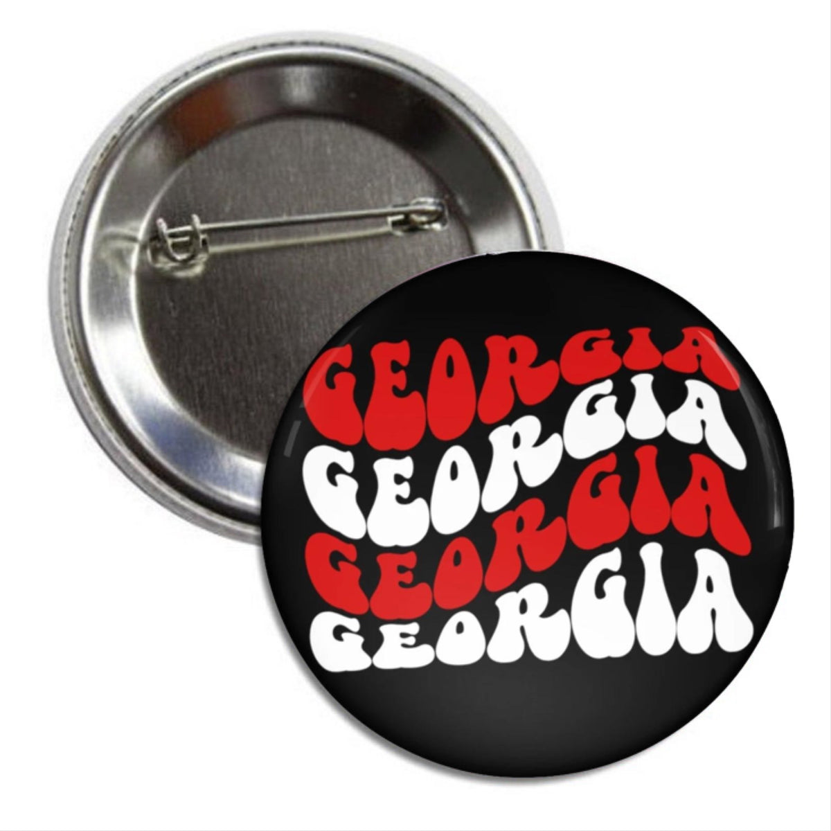Groovy Georgia Gameday Button – universityspirit.com