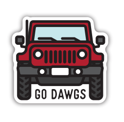 UGA Jeep Go Dawgs Sticker – universityspirit.com