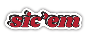 Sic 'Em Script Sticker – universityspirit.com