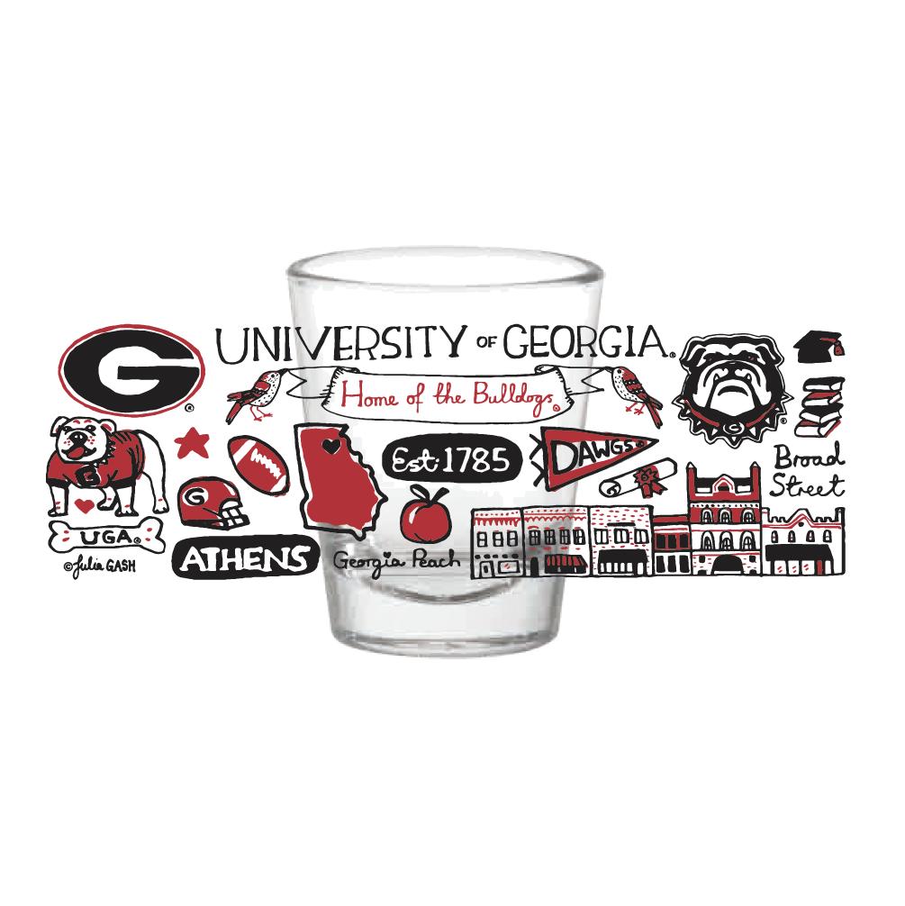 UGA Julia Gash Shot Glass – universityspirit.com