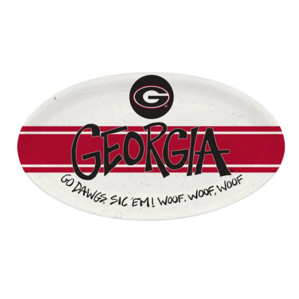 UGA Magnolia Lane Oval Melamine Dish – universityspirit.com