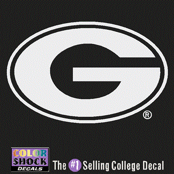 Georgia Power G Decal - White – universityspirit.com