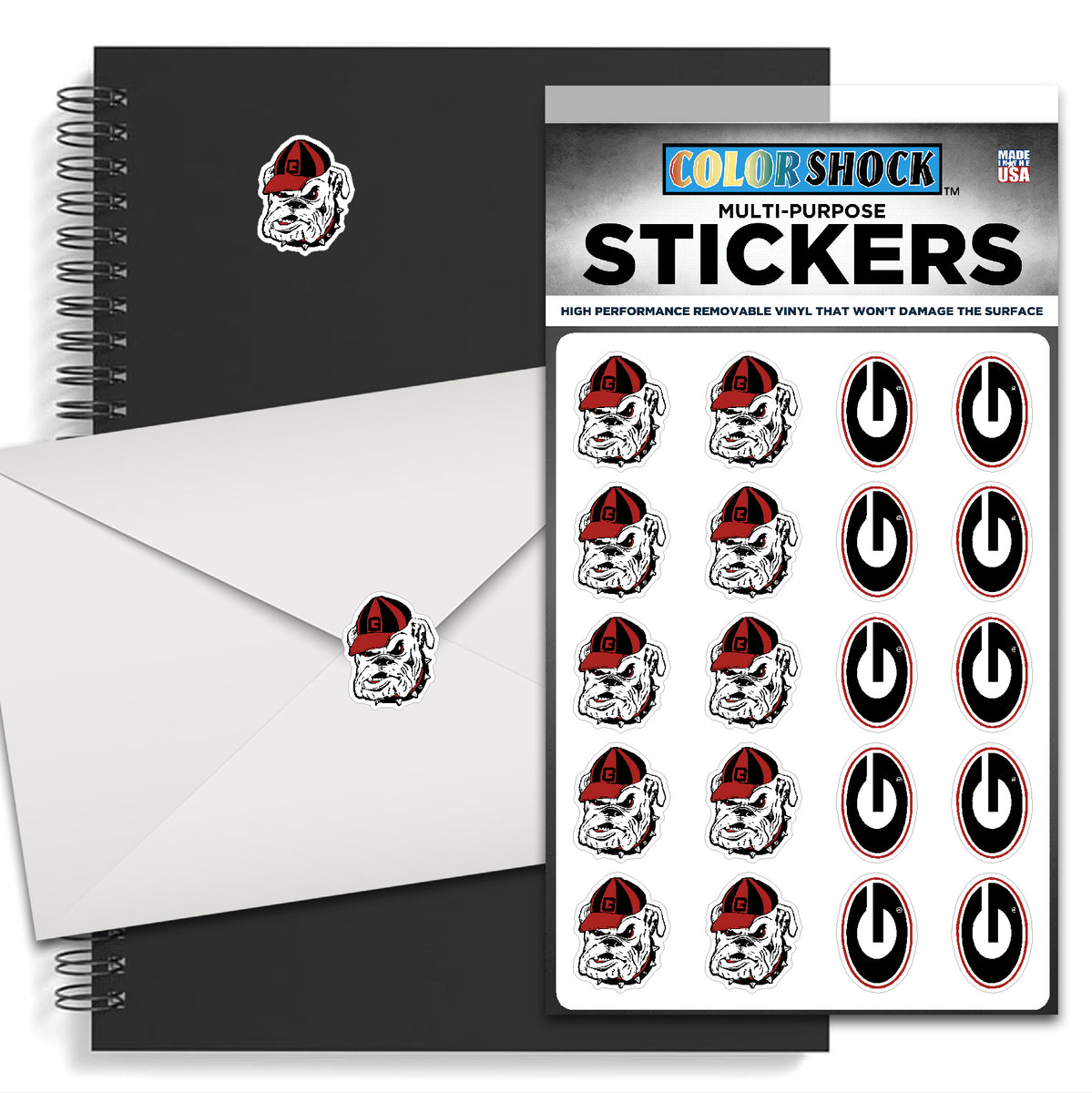 Power G and Bulldog Head Sticker Set – universityspirit.com