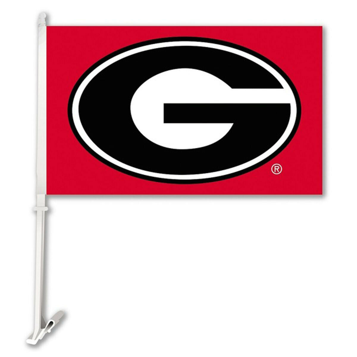 UGA Car Flag - Power G Logo - Red – universityspirit.com