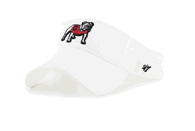 UGA 47 Brand Bulldog Cleanup Visor - White – universityspirit.com