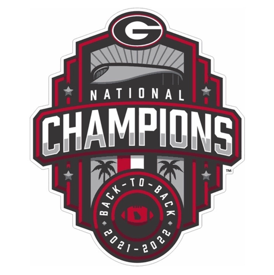 UGA 2022 National Champions Official Logo 12" Decal – universityspirit.com
